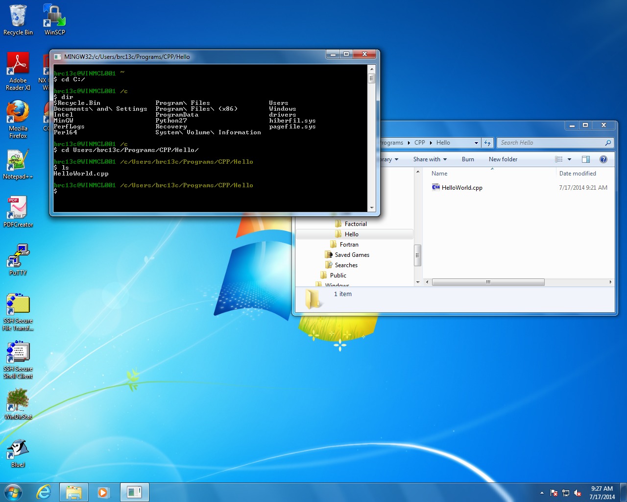 Windows7mingw Shell Windows7mingw Shell